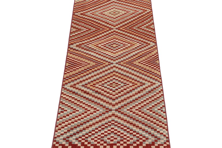 Vintage Turkish Runner in Polychromatic Geometric Pattern For Sale at ...