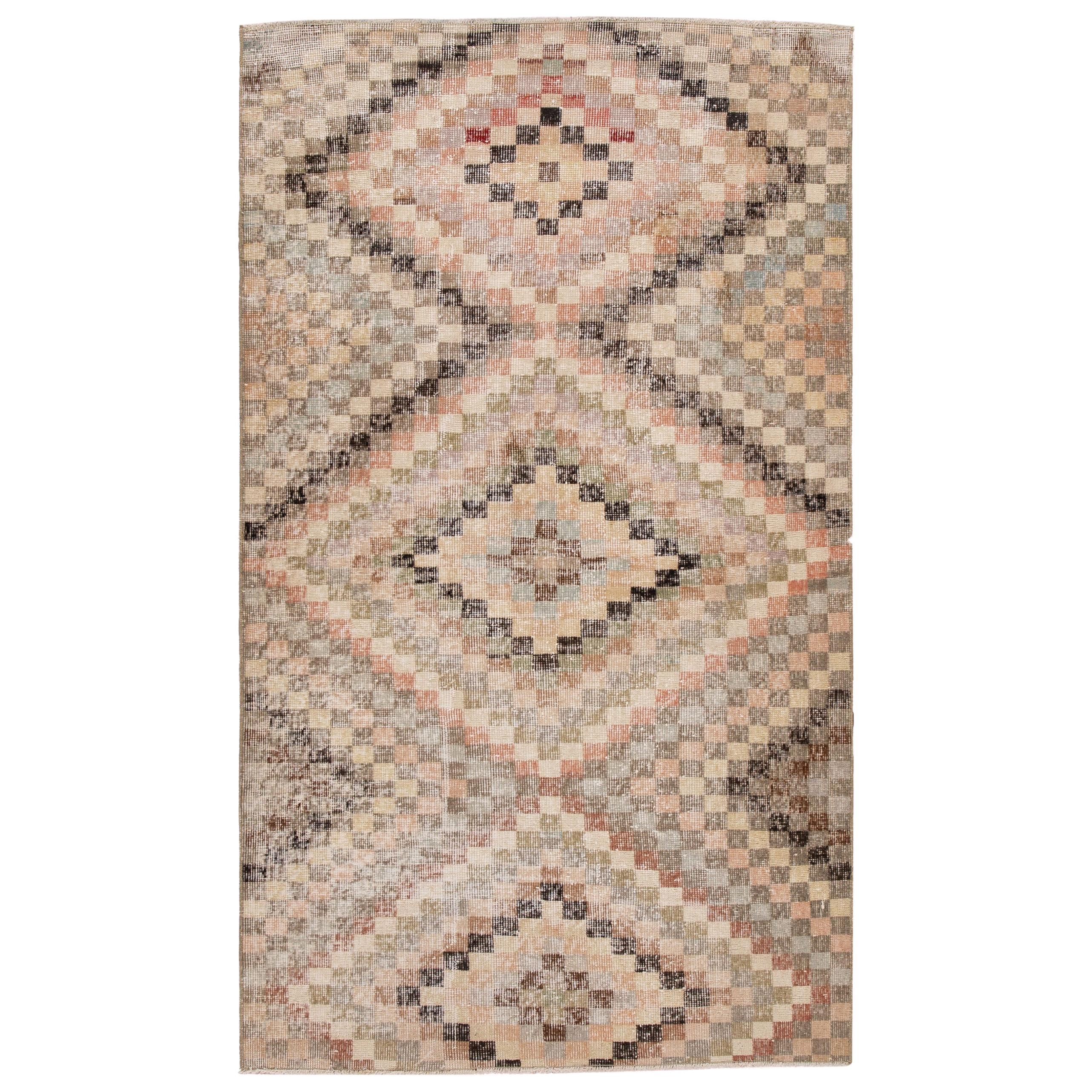 Vintage Turkish Wool Rug For Sale at 1stDibs