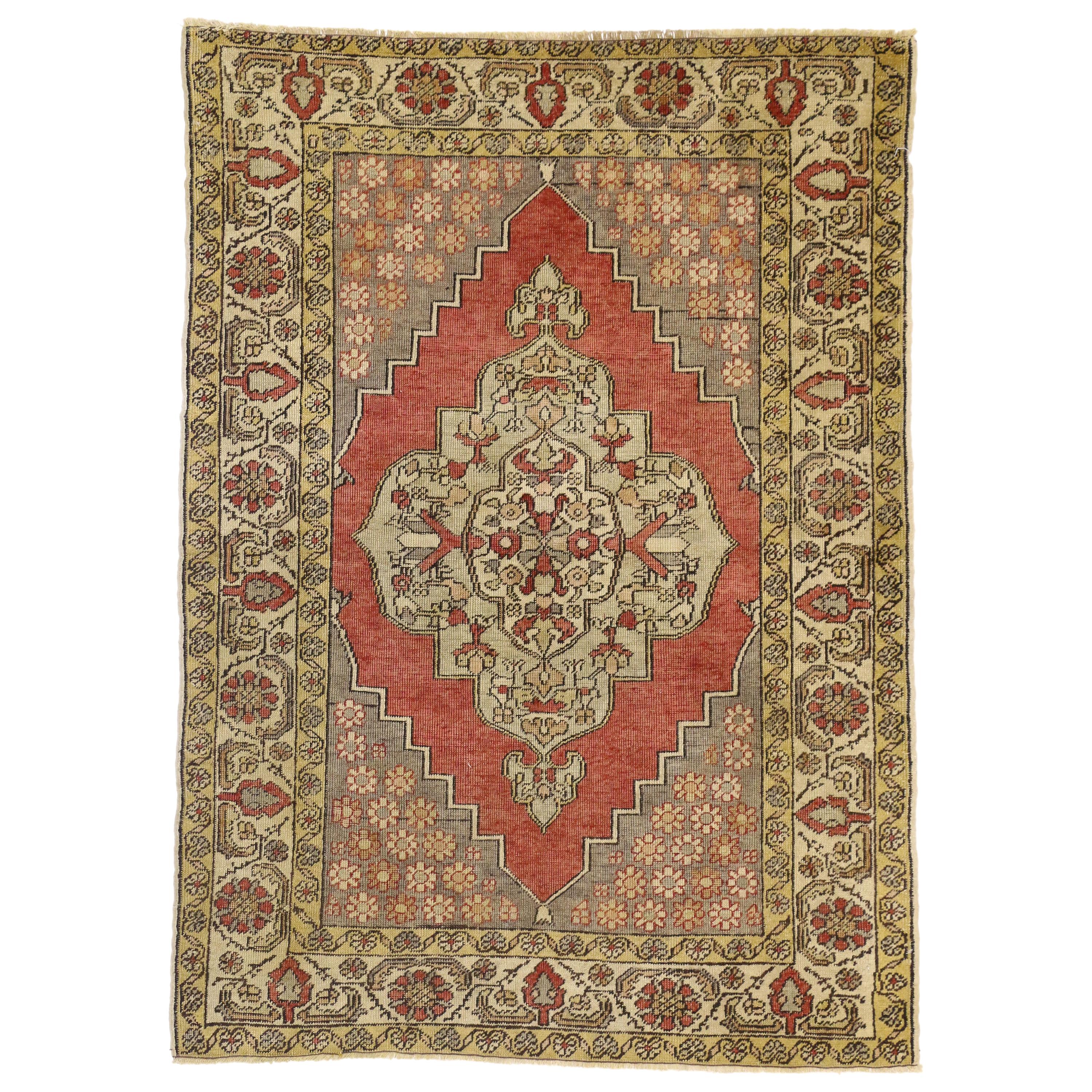 Rustic Style Vintage Turkish Sivas Accent Rug for Kitchen, Foyer or ...