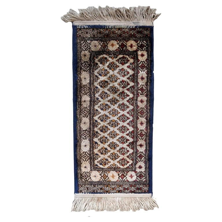 Vintage Turkish Sivas Silk Mat, 1950s, 1C1011 For Sale at 1stDibs