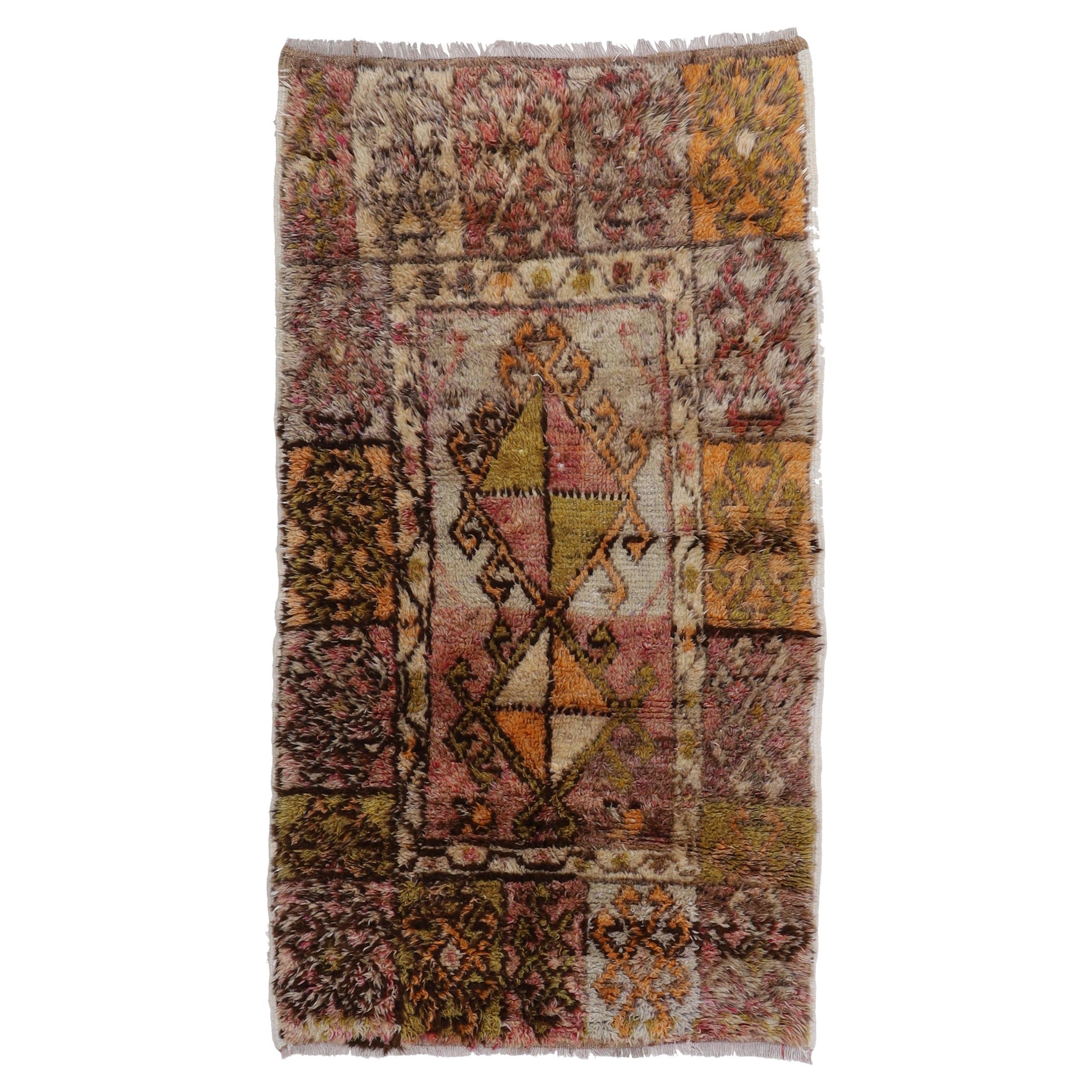 Vintage Turkish Tulu Rug For Sale at 1stDibs