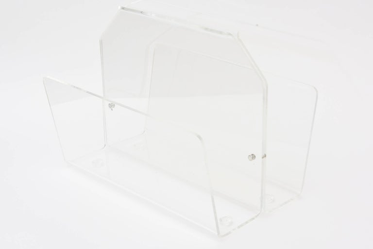 Lucite Magazine Holder Vintage For Sale at 1stDibs | lucite magazine ...