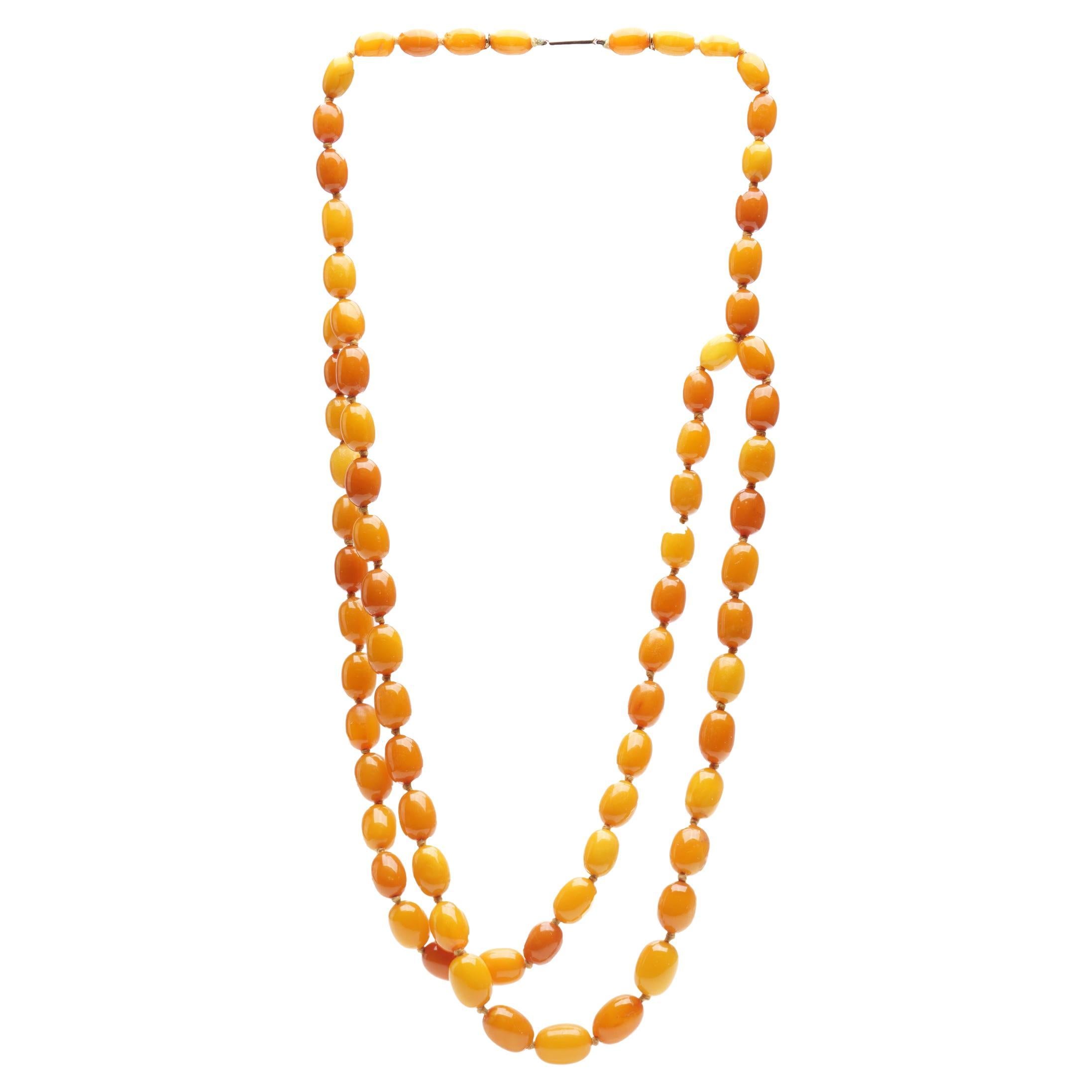 Large Natural Baltic White Amber Necklace For Sale at 1stDibs | white ...