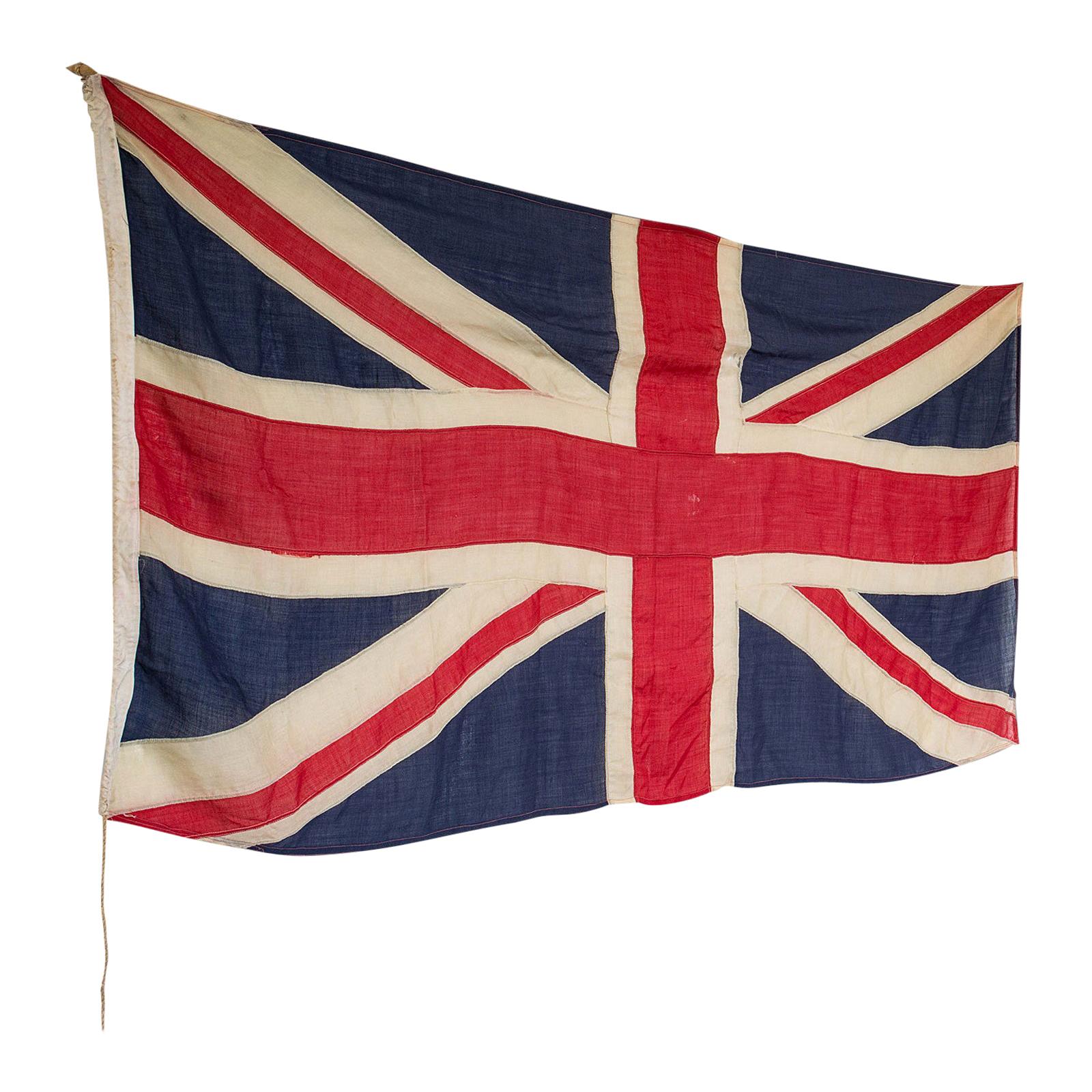 Vintage Union Jack, English, Cotton, Flag, UK, Great Britain, 1945 at ...