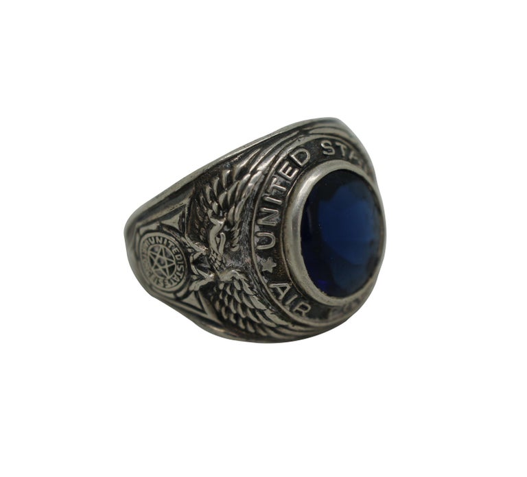Vintage United States Air Force Sterling Silver Mens Ring Uncas 13g For ...