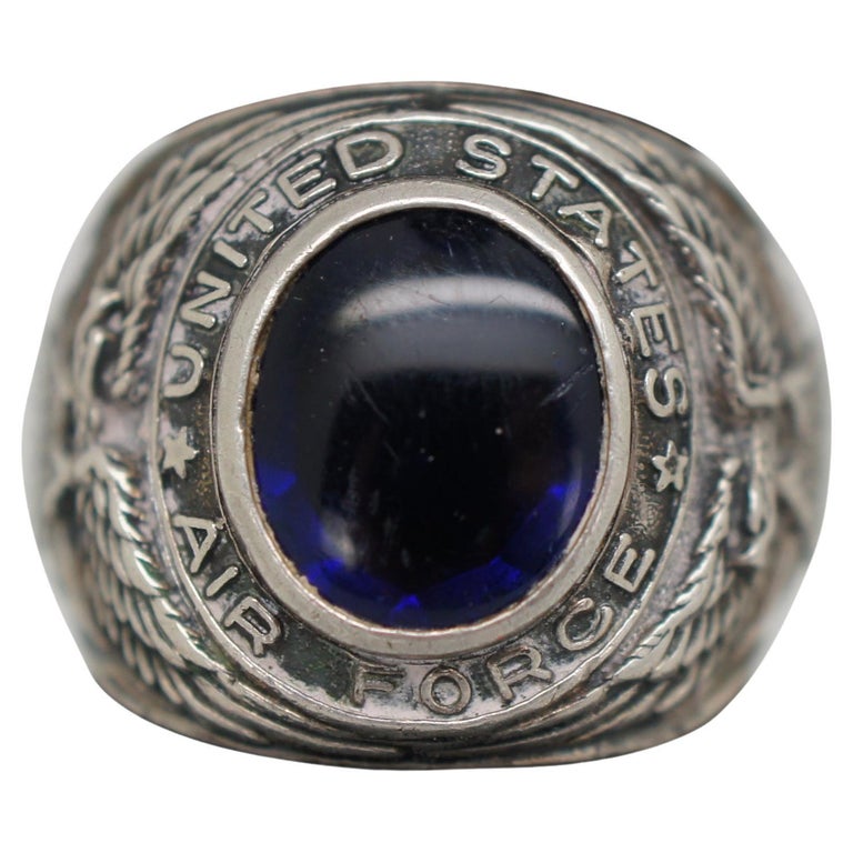 Vintage United States Air Force Sterling Silver Mens Ring Uncas 13g For ...