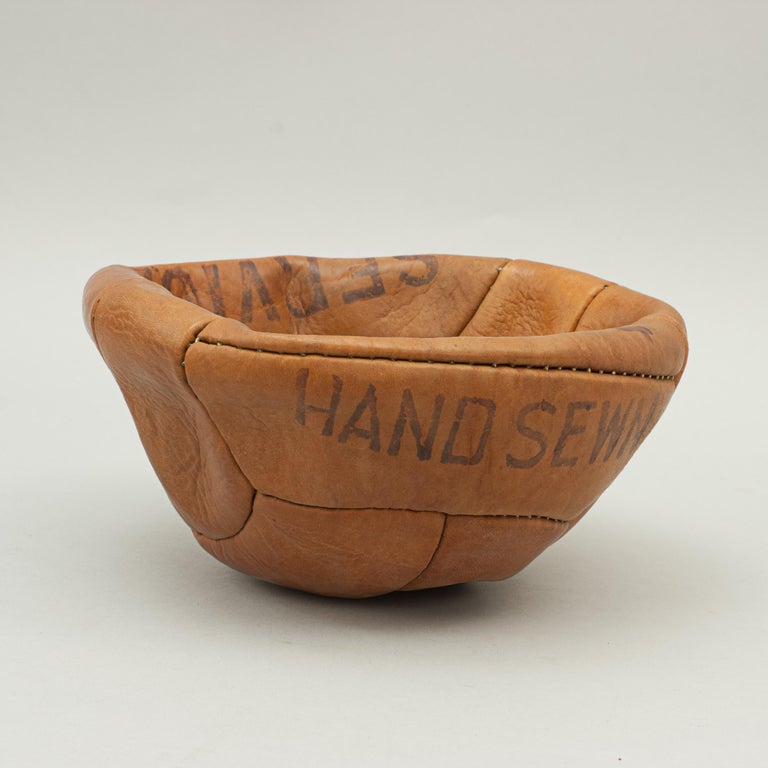 Vintage Unused Leather 12 Panel Football, Soccer Ball at 1stDibs