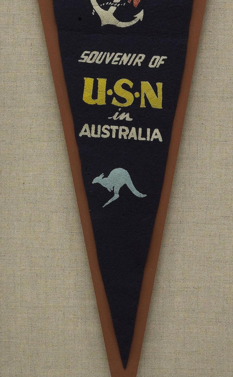 Vintage US Navy in Australia Military Pennant, circa WWII at 1stDibs ...