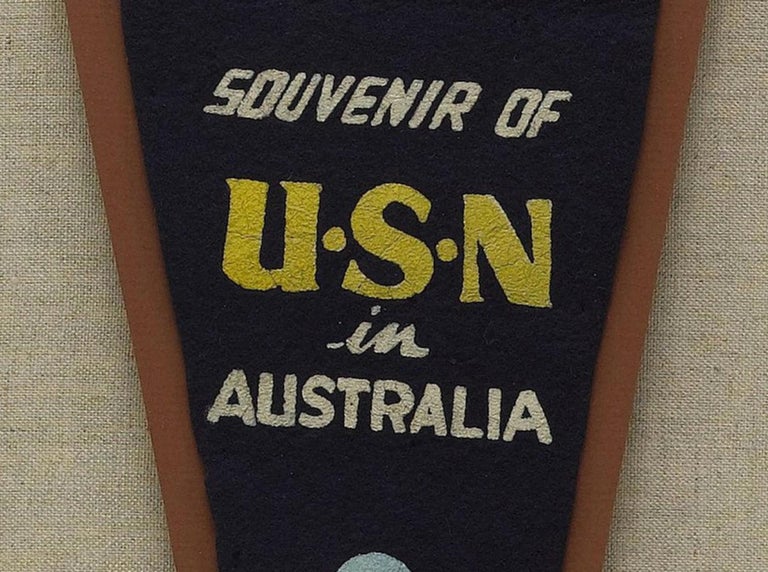 Vintage US Navy in Australia Military Pennant, circa WWII at 1stDibs ...