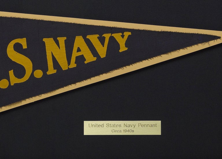 Vintage U.S. Navy Pennant, circa 1940s at 1stDibs | us navy collectibles