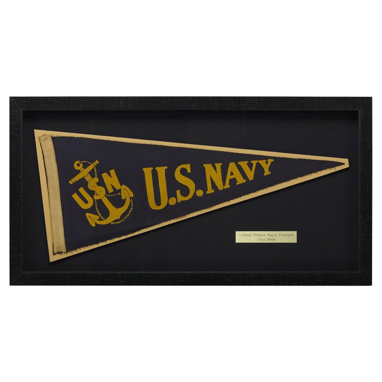 Vintage U.S. Navy Pennant, circa 1940s at 1stDibs