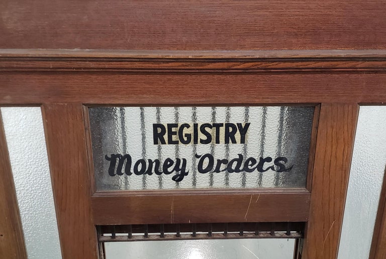 Vintage U.S Post Office Interior Teller Window, circa 1940s For Sale at ...