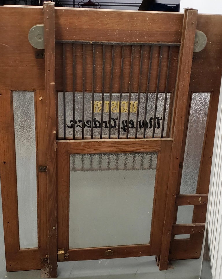 Vintage U.S Post Office Interior Teller Window, circa 1940s For Sale at ...