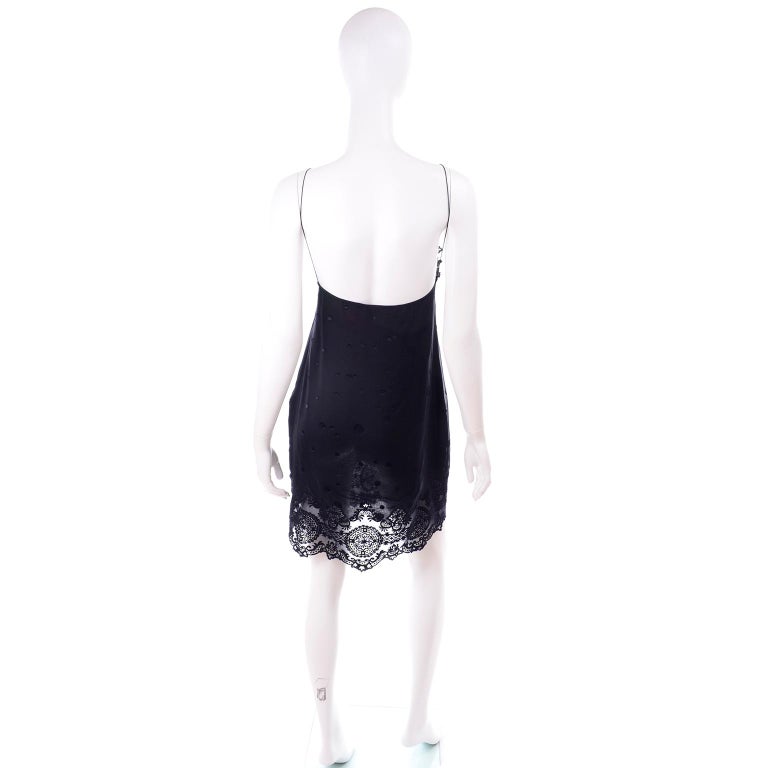 Vintage Valentino 1997 Spring Summer Runway Silk and Lace Slip Dress at ...