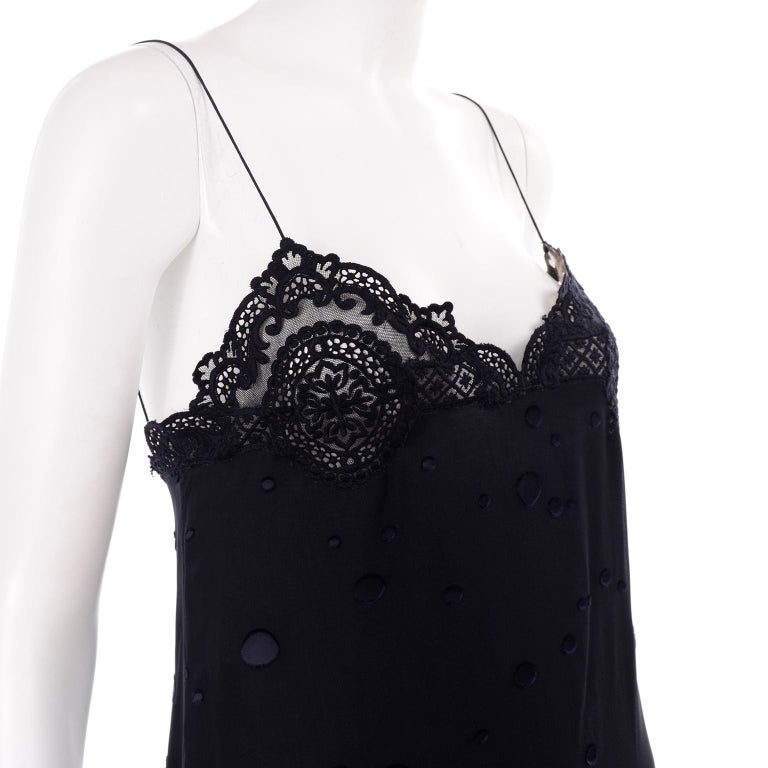Vintage Valentino 1997 Spring Summer Runway Silk and Lace Slip Dress at ...