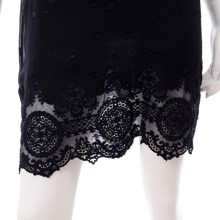 Vintage Valentino 1997 Spring Summer Runway Silk and Lace Slip Dress at ...