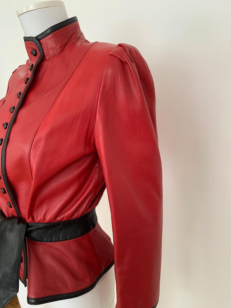 Vintage Valentino Leather Jacket at 1stDibs | vintage valentino jacket