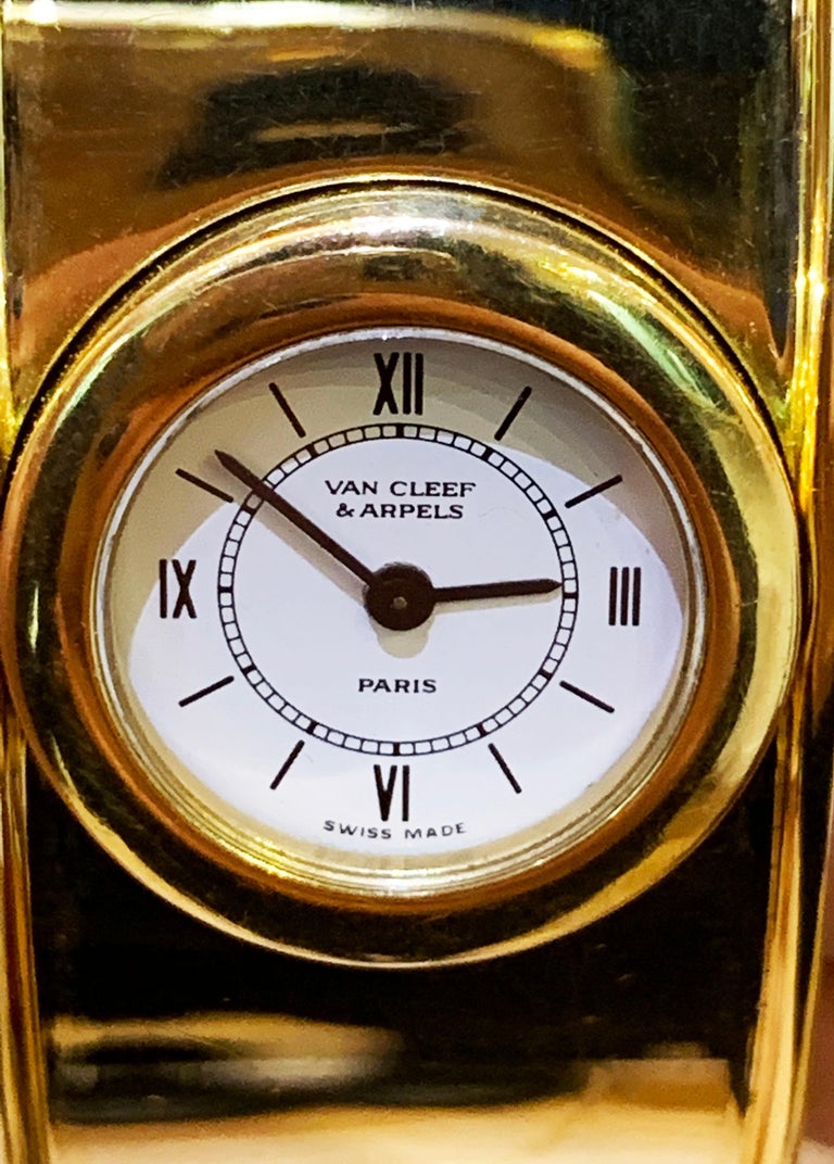 Vintage Van Cleef and Arpels 18 Carat Yellow Gold Bangle Watch at 1stDibs