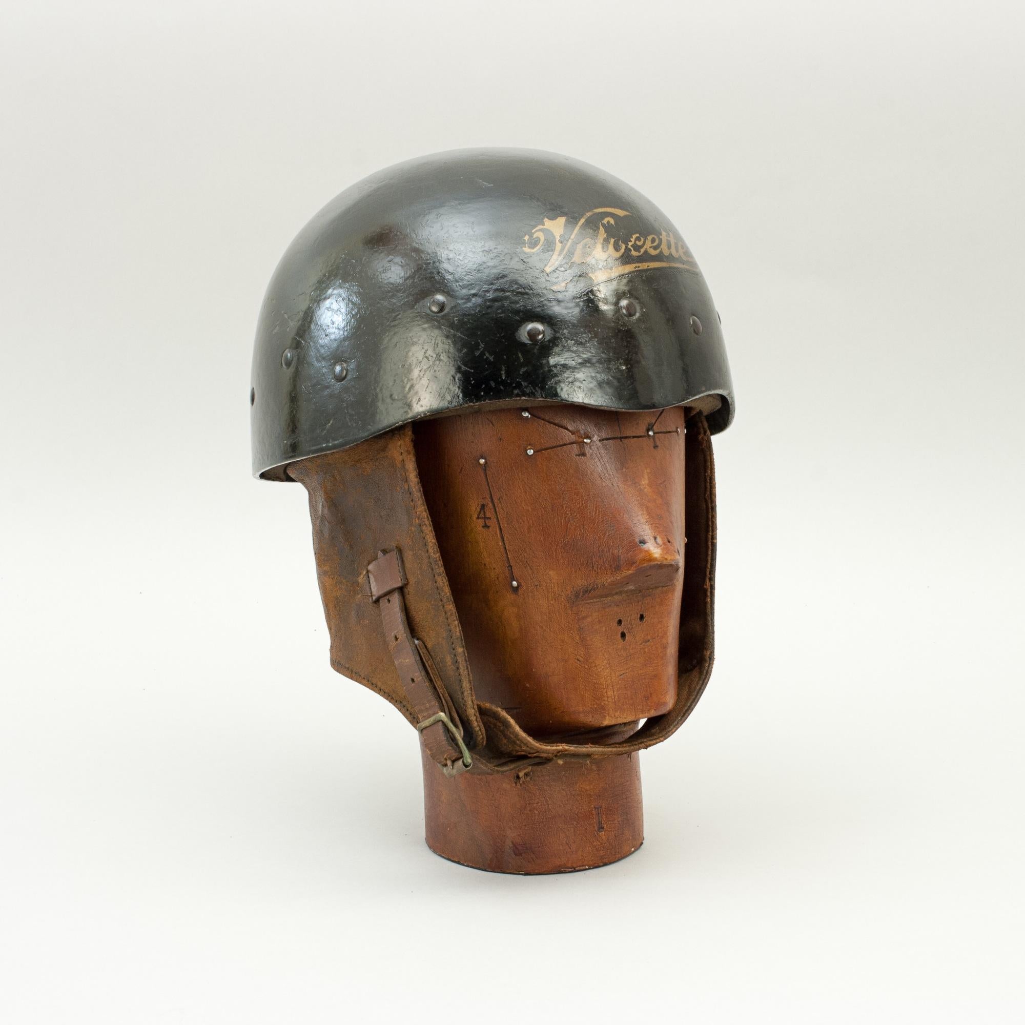 Vintage Velocette Motorcycle Crash Helmet at 1stDibs | ww2 bike helmet ...