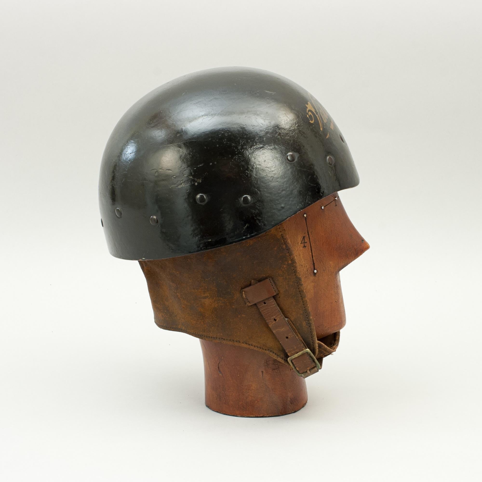 Vintage Velocette Motorcycle Crash Helmet at 1stDibs | ww2 bike helmet ...