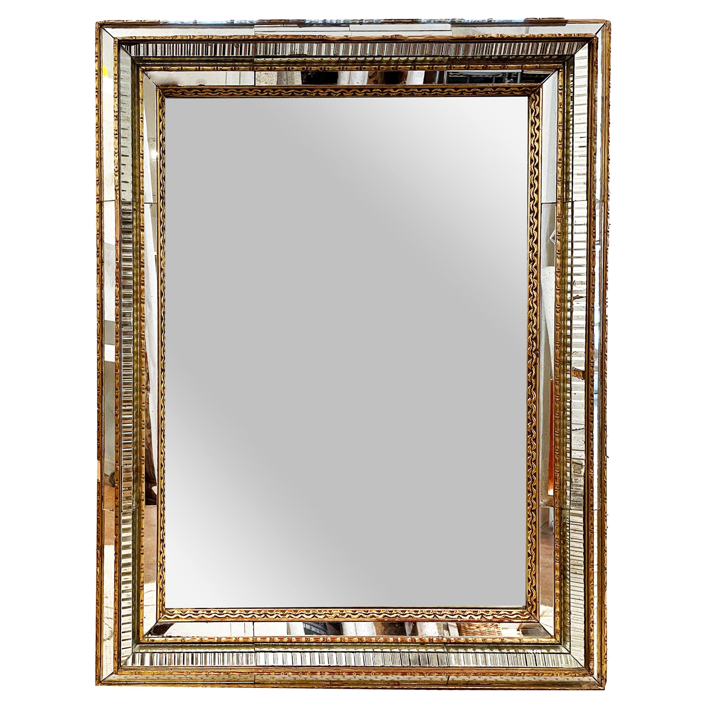Vintage Venetian Glass Mirror with Original Mirror in Frame at 1stDibs