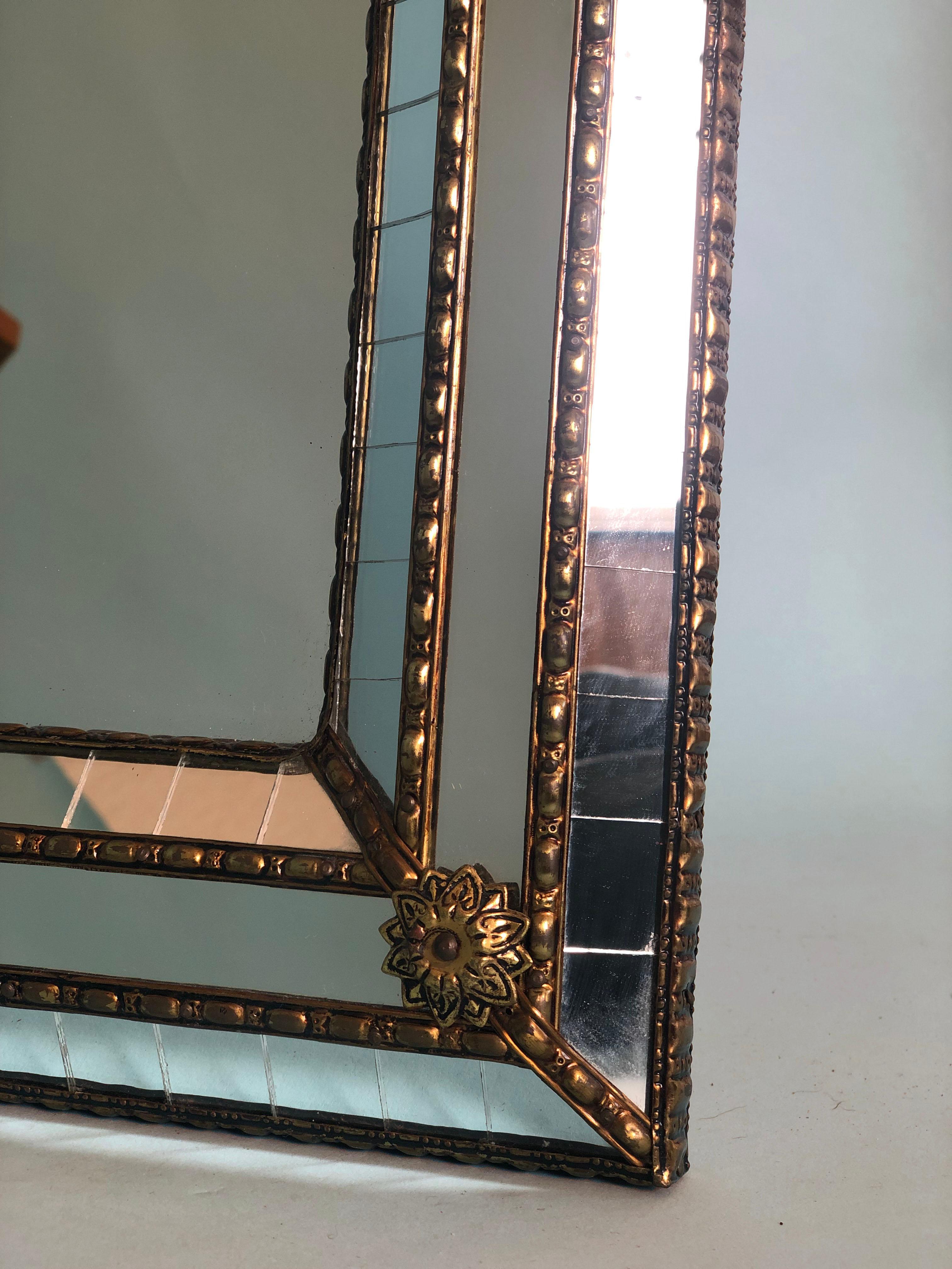 Vintage Venetian Mirror Hollywood Regency in Gold Spain 1990s For Sale ...