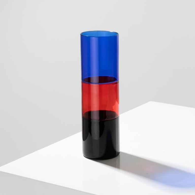 Vintage Venini Murano Fulvio Bianconi Double Incalmo Blown Glass Vase ...