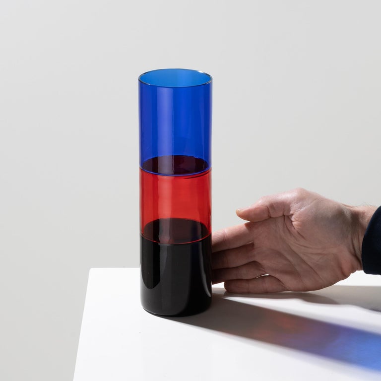 Vintage Venini Murano Fulvio Bianconi Double Incalmo Blown Glass Vase ...