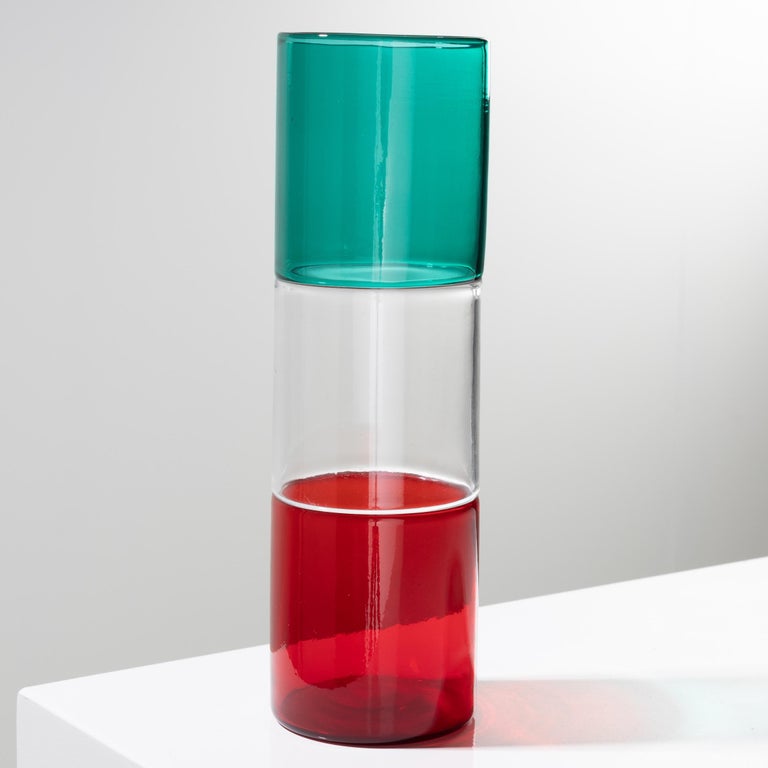 Vintage Venini Murano Fulvio Bianconi Incalmo Mouth Blown Glass Vase ...