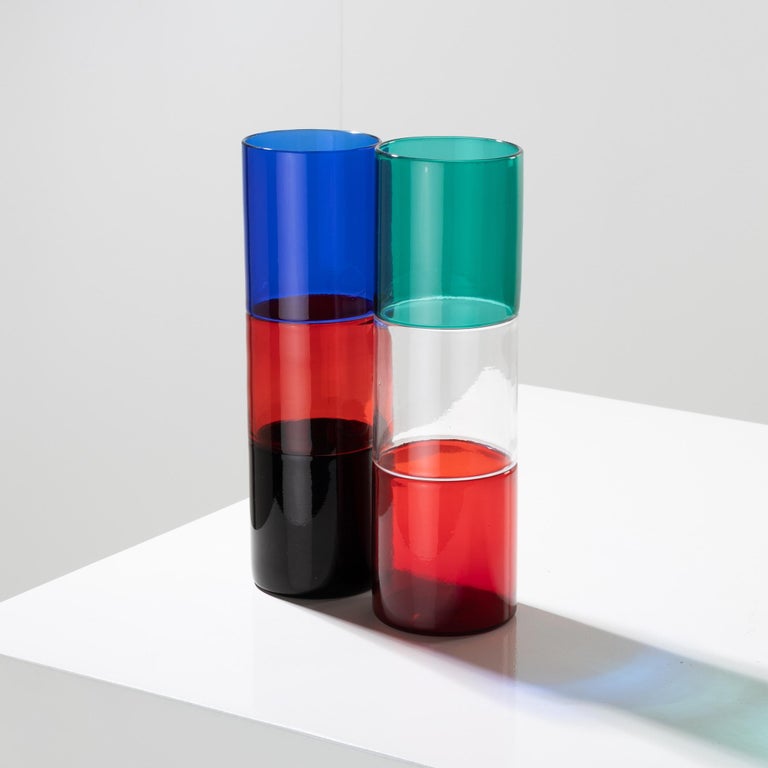 Vintage Venini Murano Fulvio Bianconi Incalmo Mouth Blown Glass Vase ...