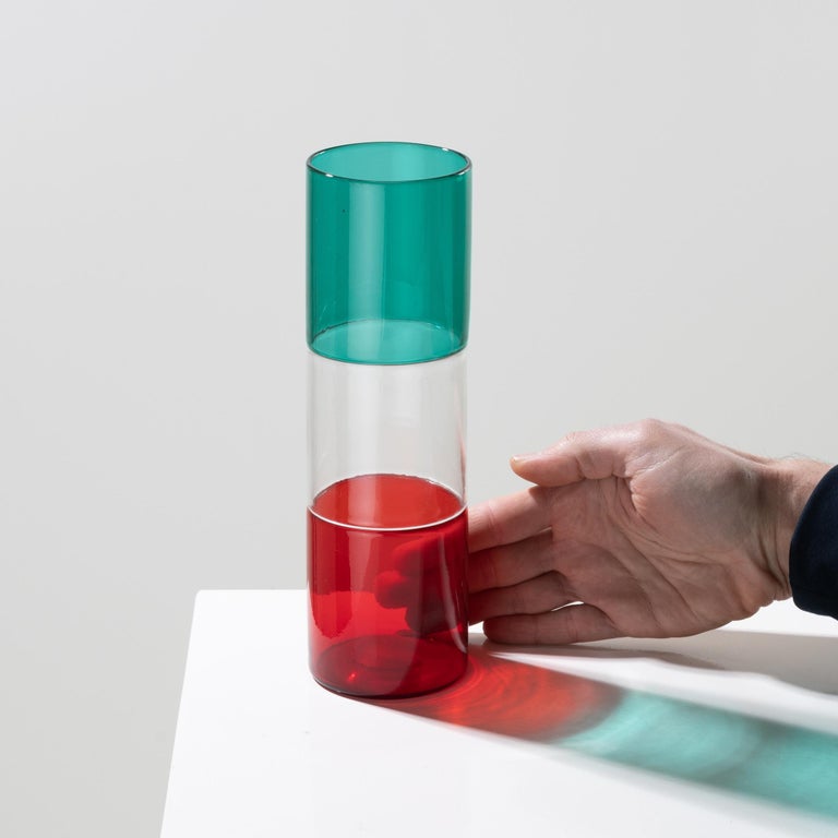 Vintage Venini Murano Fulvio Bianconi Incalmo Mouth Blown Glass Vase ...