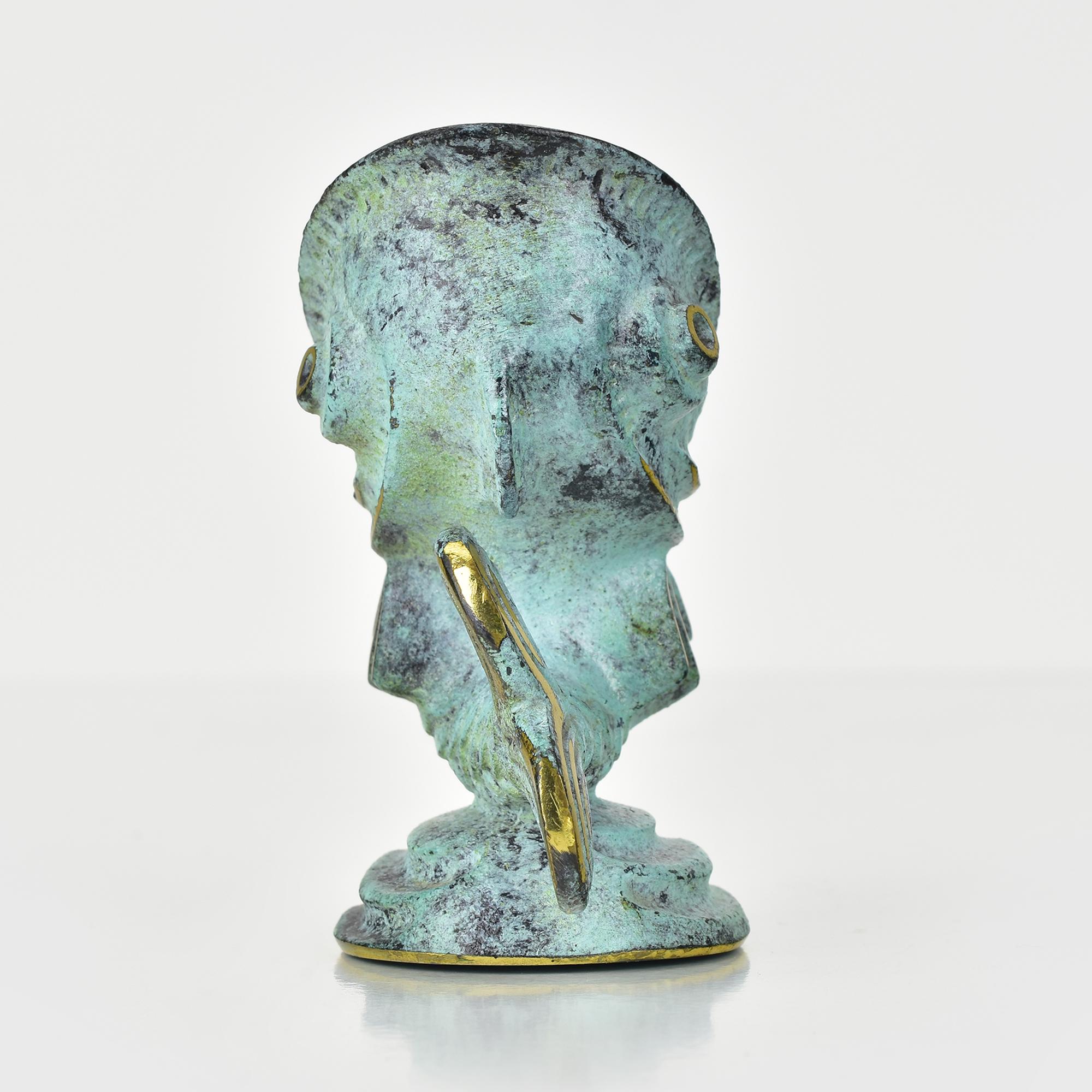 Vintage Verdigris Bronze Fish Toothpick Holder, Mid-Century Walter ...