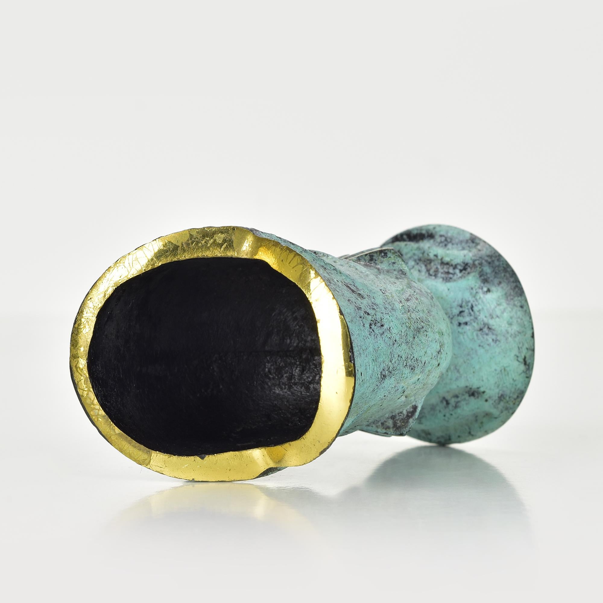 Vintage Verdigris Bronze Fish Toothpick Holder, Mid-Century Walter ...