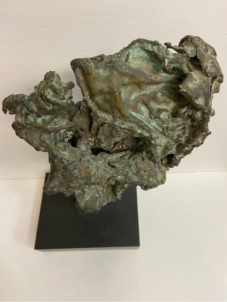 Vintage Verdigris Patina Large Bronze Brutalist Spill Cast Style ...