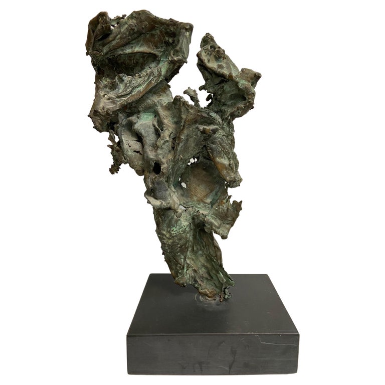 Vintage Verdigris Patina Large Bronze Brutalist Spill Cast Style ...