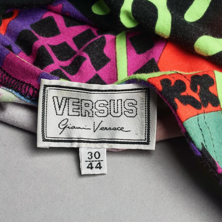 Vintage VERSACE Abstract Pop Art Print Catsuit Jumpsuit at 1stDibs ...