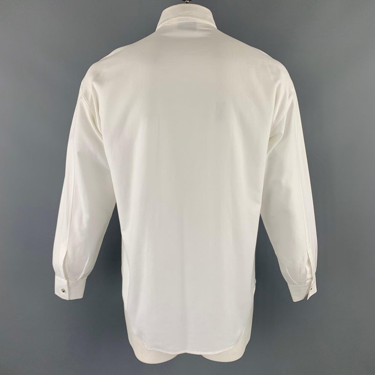 Vintage VERSACE JEANS COUTURE Size M White Cotton Button Up Jacket at ...