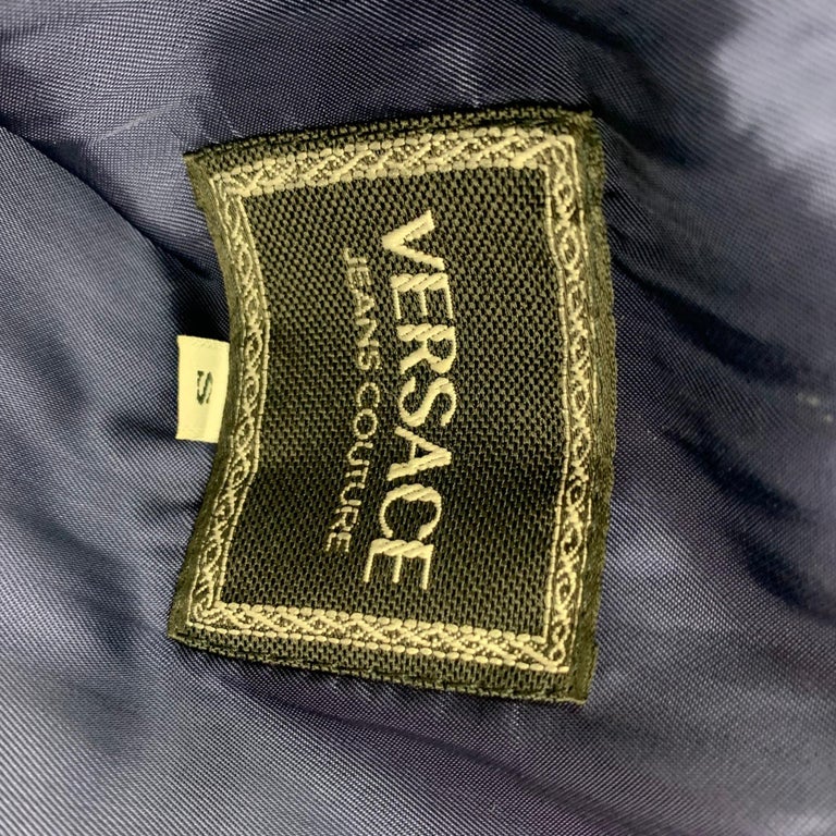 Vintage VERSACE JEANS COUTURE Size S Purple Wool Zip and Buttons ...