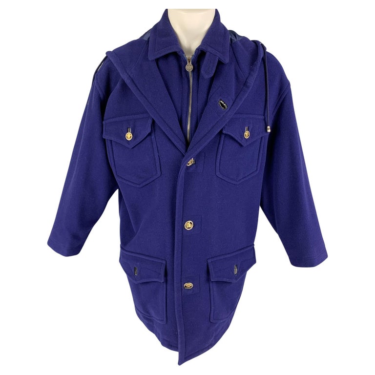 Vintage VERSACE JEANS COUTURE Size S Purple Wool Zip and Buttons ...