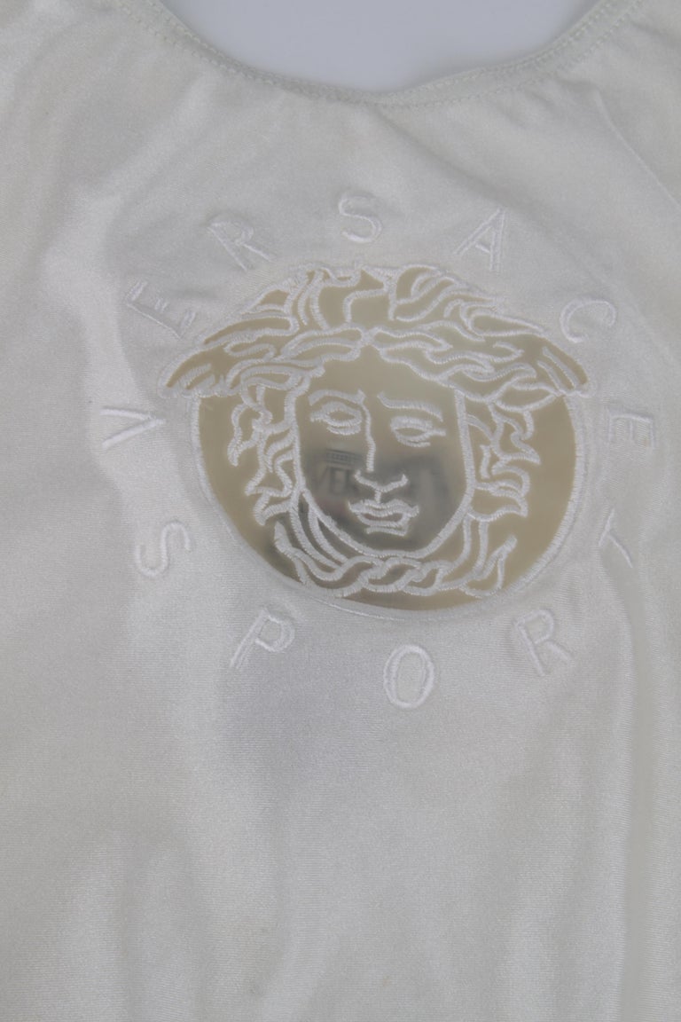 Vintage Versace Medusa Head Swim Suit - white For Sale at 1stDibs ...