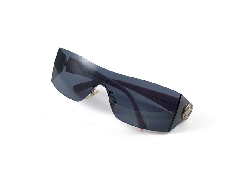 Vintage Versace Mod 2033 Rimless Pink Sunglasses 90's Made in Italy Y2K ...