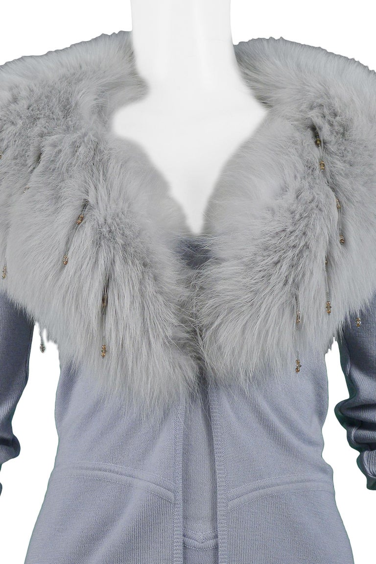 Vintage Versace Powder Blue Cardigan with Matching Camisole For Sale at ...