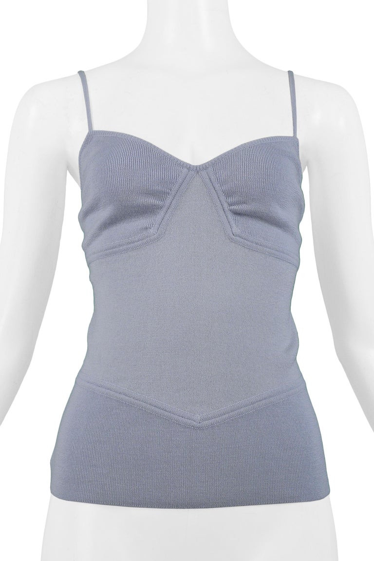 Vintage Versace Powder Blue Cardigan with Matching Camisole For Sale at ...