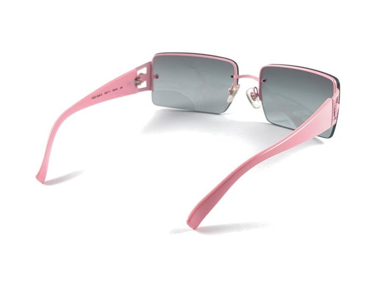 Vintage Versace Semi Rimless Rose Frame Sunglasses 1990 Made in Italy ...