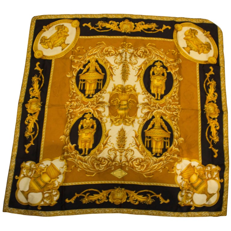 Vintage Versace Silk Scarf at 1stDibs