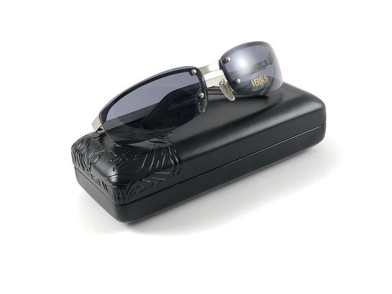 Vintage Versus Versace Mod L26 Half Frame Sunglasses 1990's Made in Italy Y2K For Sale at 1stDibs