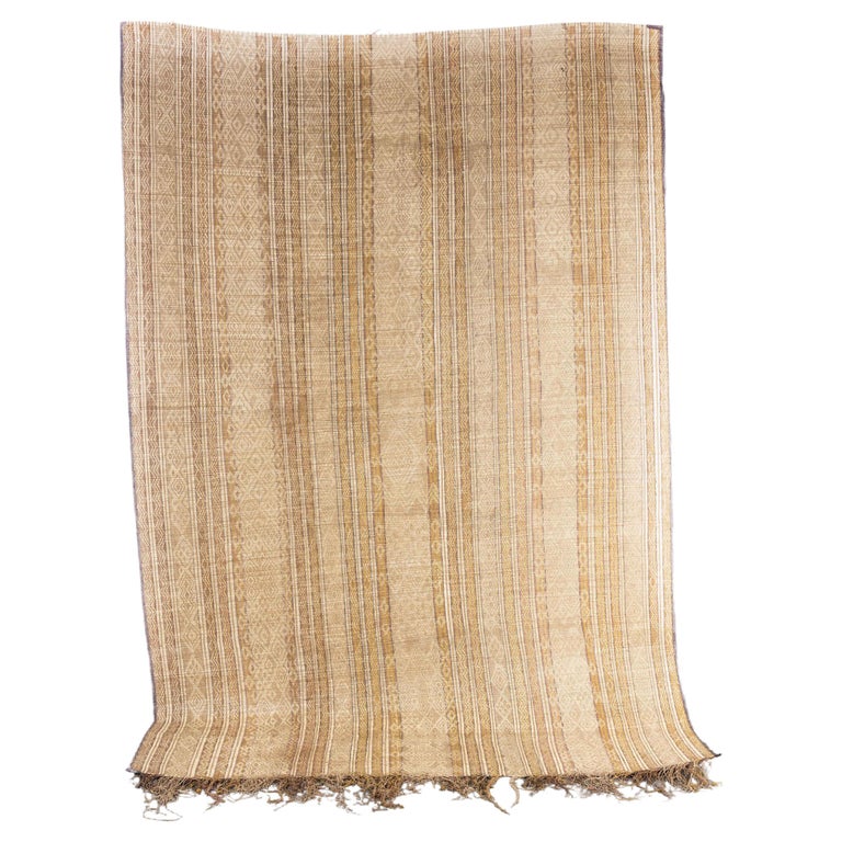 Vintage Very Large Light Tuareg Fringed Floor Mat, Three Metre For Sale ...