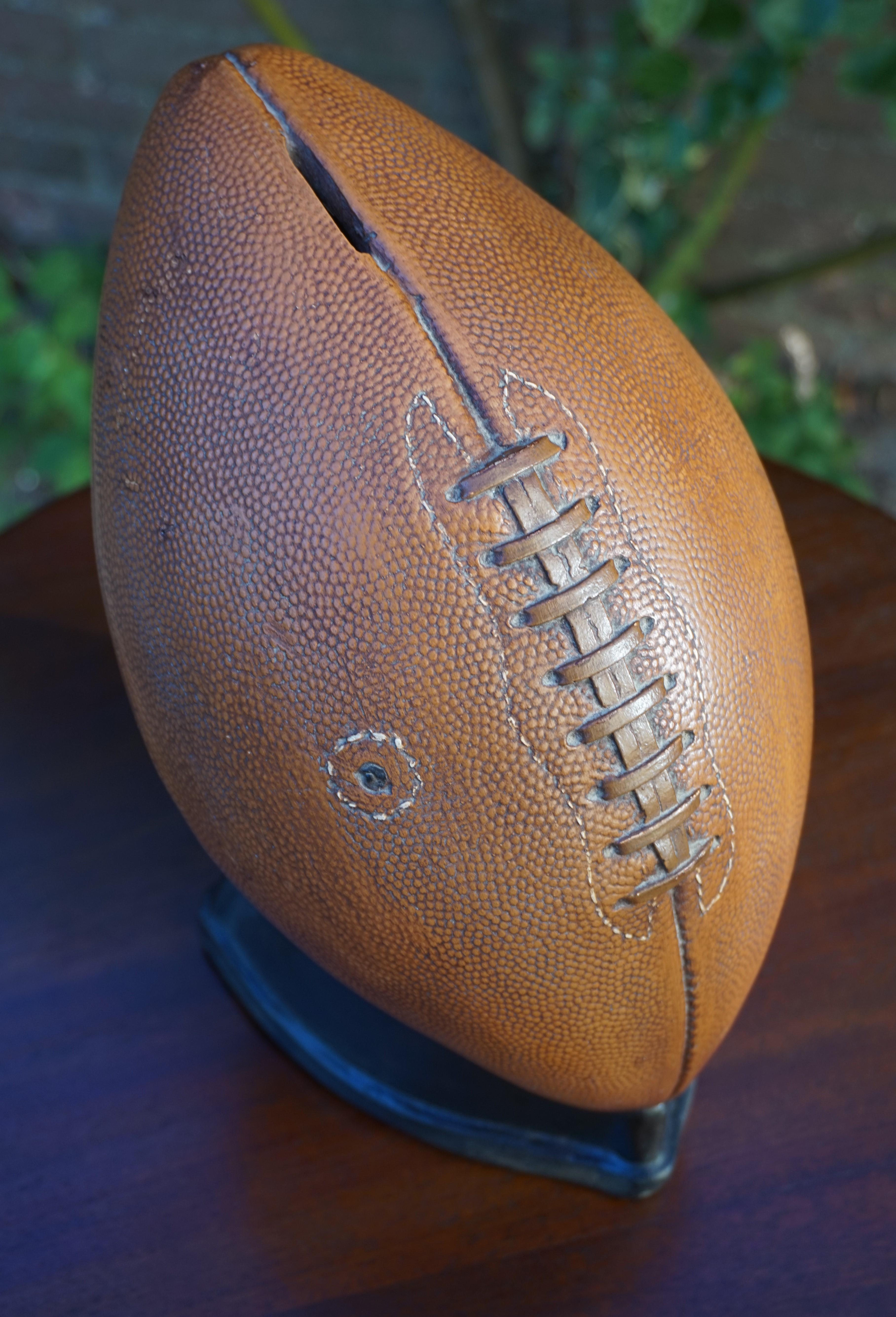 Vintage and Very Realistic Football Money Box Moneybox of Hand-Painted ...