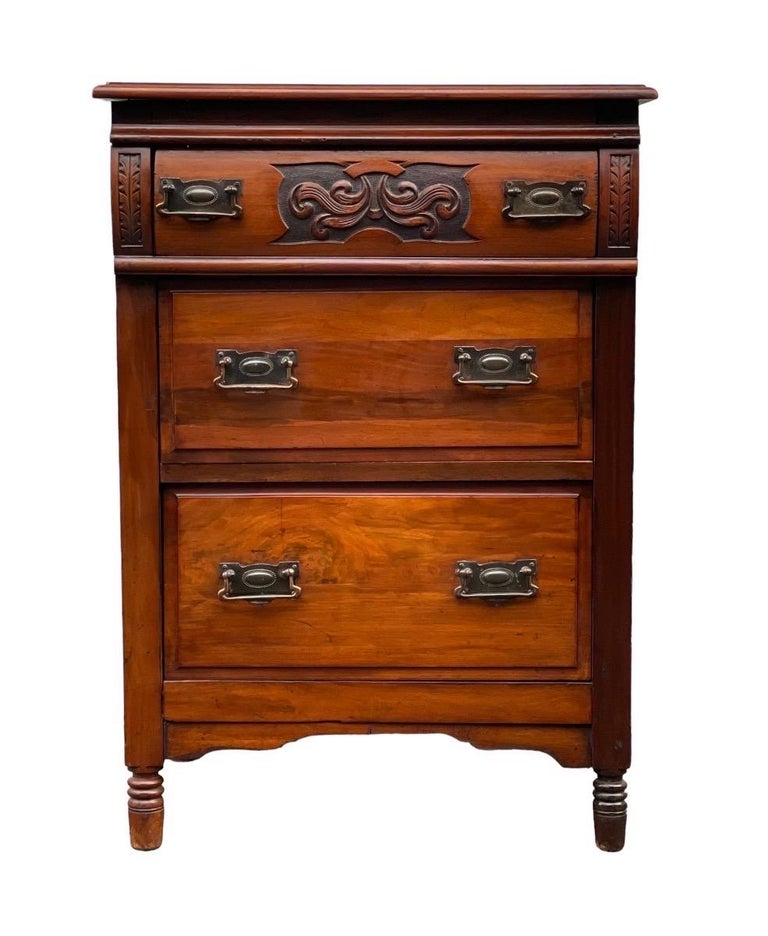 Vintage Victorian Era Dresser, Hand Carved Details, UK Import, 1890s ...