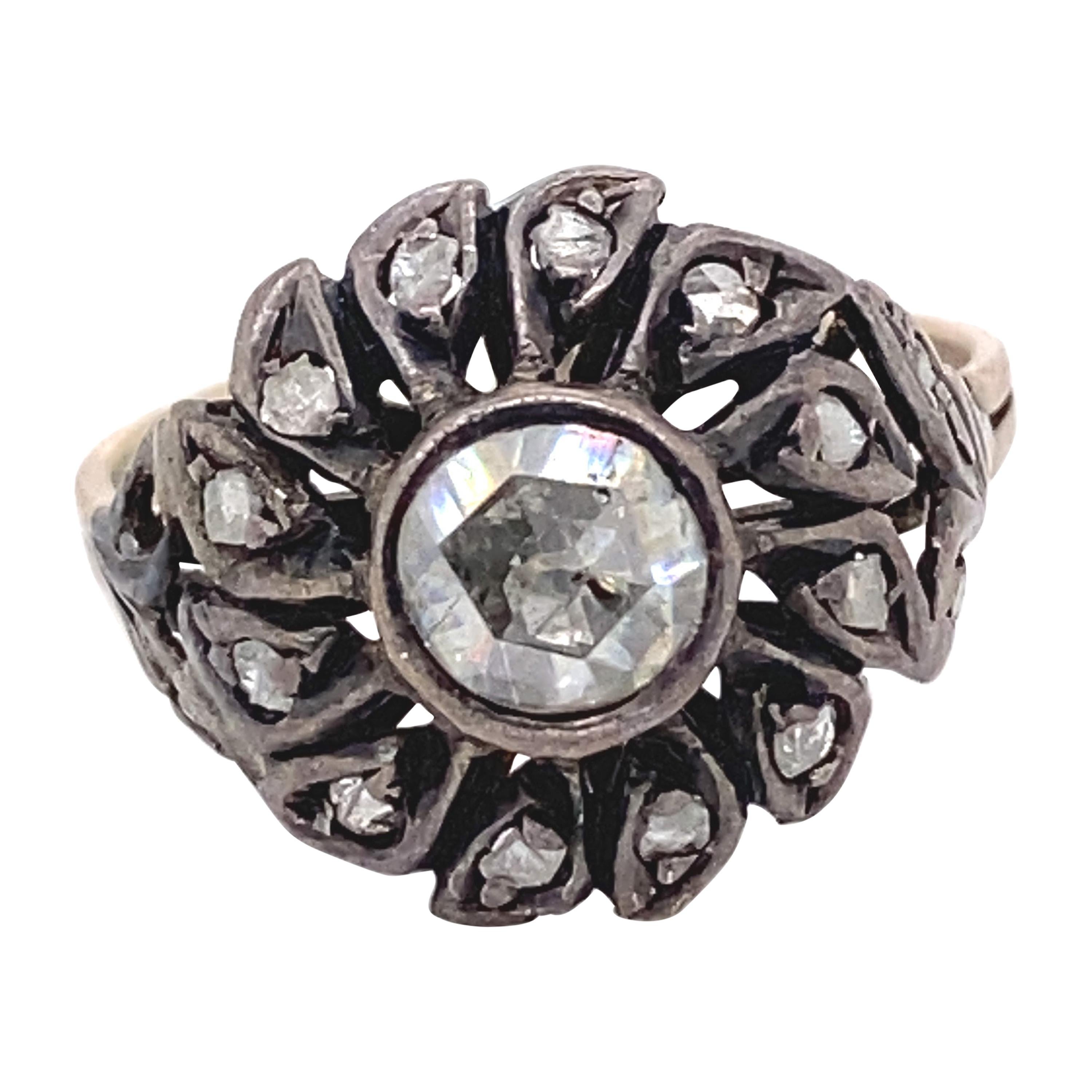 Vintage Victorian Style Apx 1.40 Carat Rose Cut Diamond Ring at 1stDibs